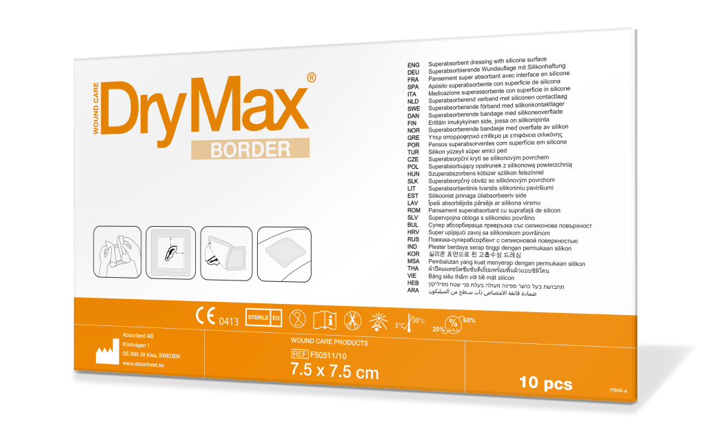 Drymax Border -Superabsorbent adhesive mesh - IQ MED Trading LTD